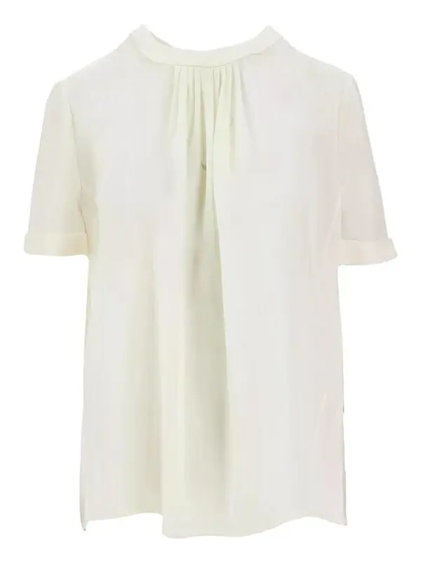 Emporio Armani Pleated-front Blouse - Neutrals