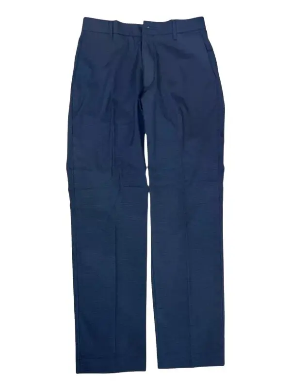 Calvin Klein Textured Straight-leg Trousers - Blue