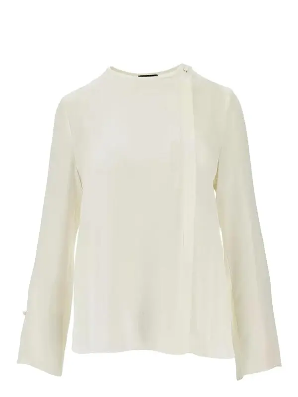Emporio Armani Georgette Button Blouse - White