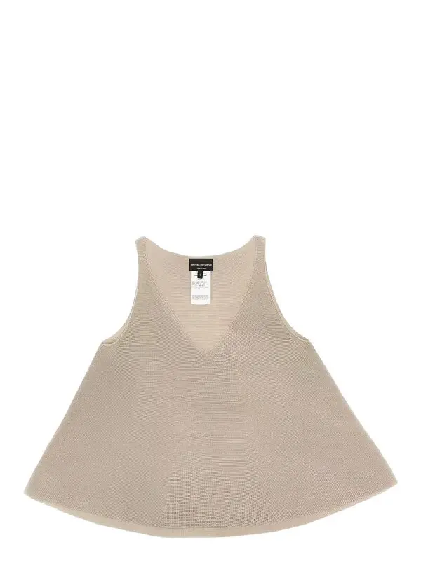 Emporio Armani V-neck Sleeveless Top - Neutrals