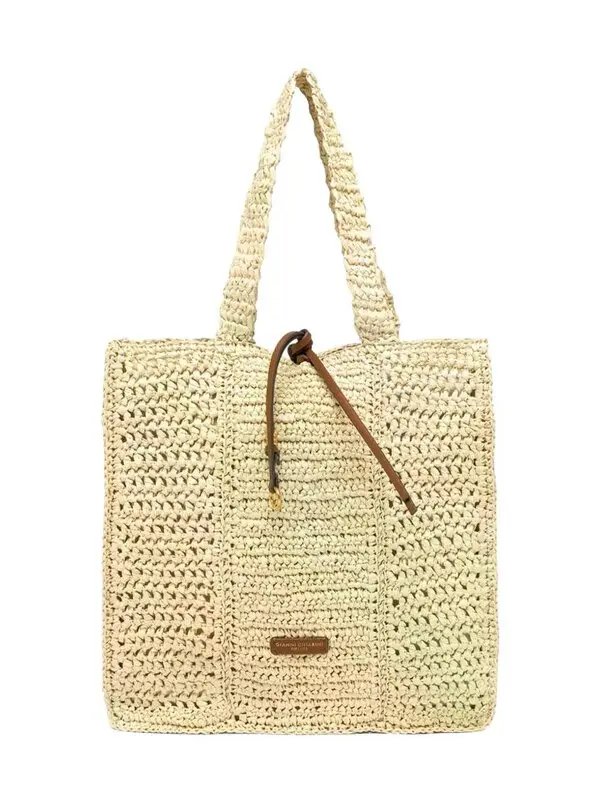 GIANNI CHIARINI Nefeli Woven Shoulder Bag - Neutrals