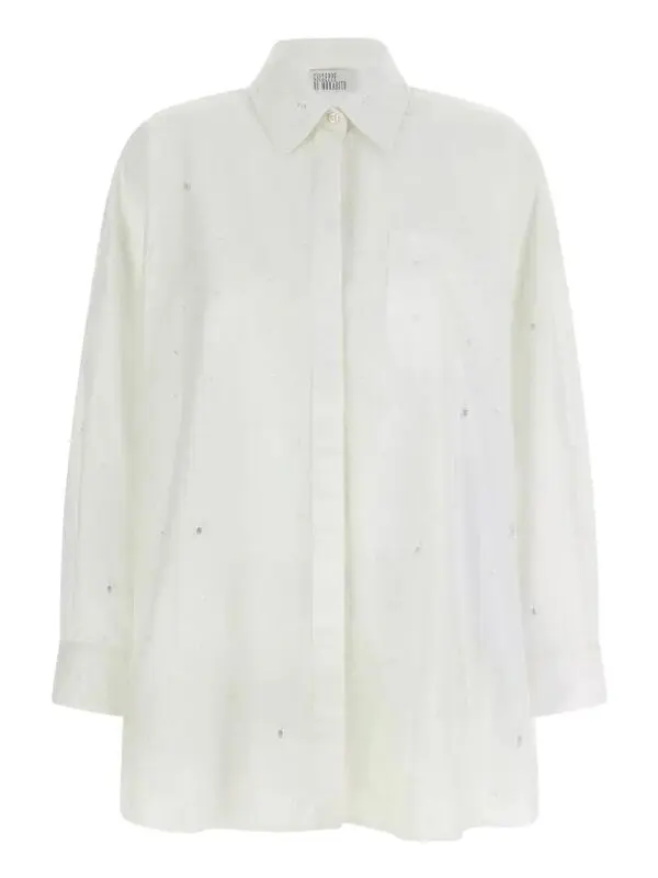 Giuseppe Di Morabito Crystal-appliqué Shirt - White