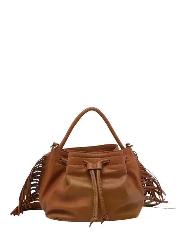 VIC MATIE Bucket Bag With Fringes - Brown