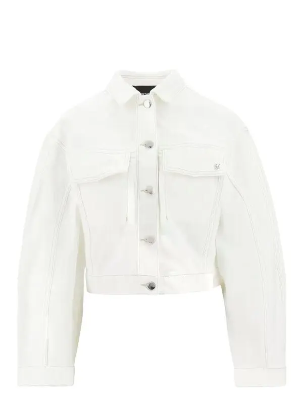 Emporio Armani Cropped Jacket - White