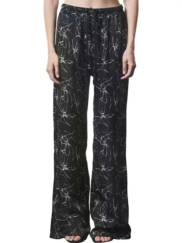 THOM KROM Printed Trousers - Black