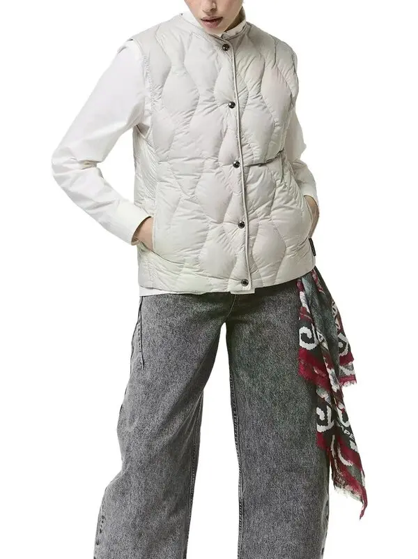 CAPE HORN Camila Quilted Gilet - White