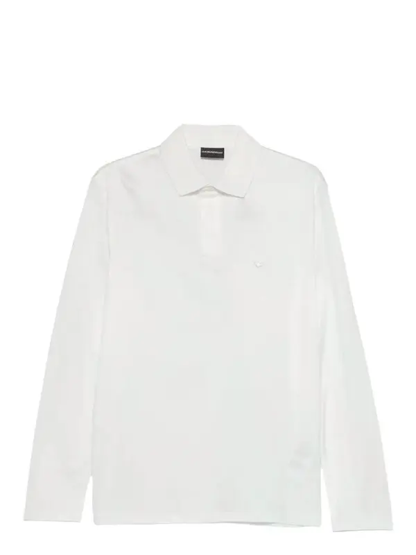 Emporio Armani Long-sleeve Polo Shirt - White