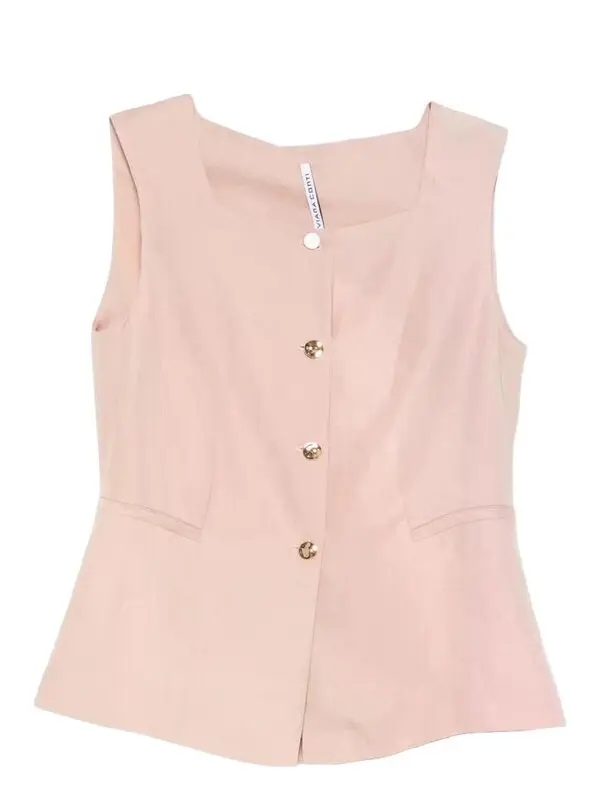 Liviana Conti Button Detailed Gilet - Neutrals