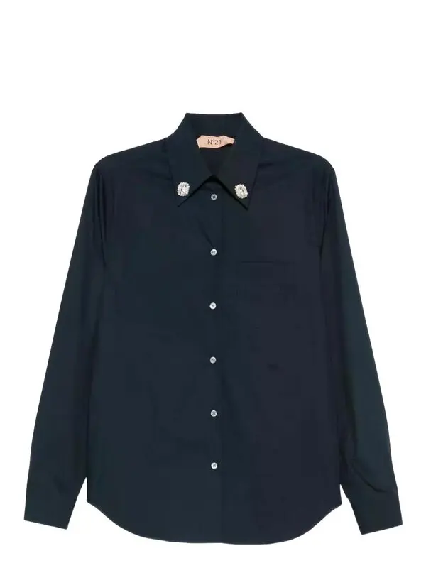 N°21 Embellished Pocket Shirt - Blue