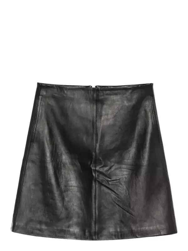 Liviana Conti Fabienne Leather Mini Skirt - Black