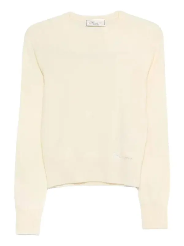 Blumarine Crew-neck Sweater - Neutrals