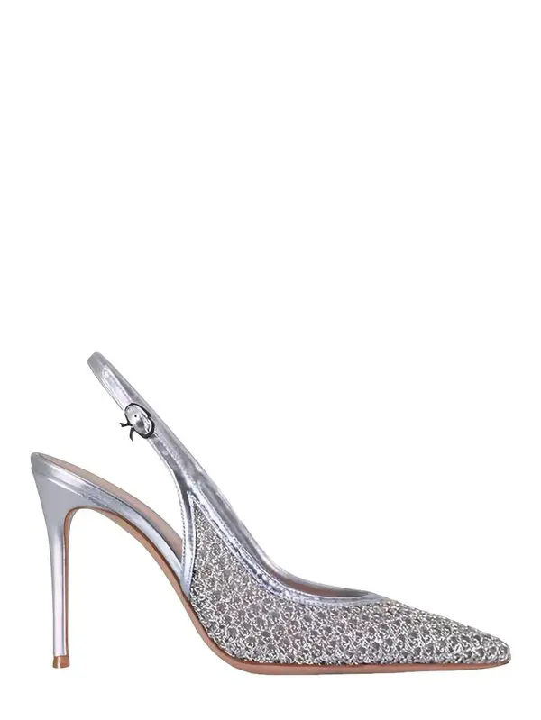 GIANVITO ROSSI Nikki Pointed-toe Pumps - Grey