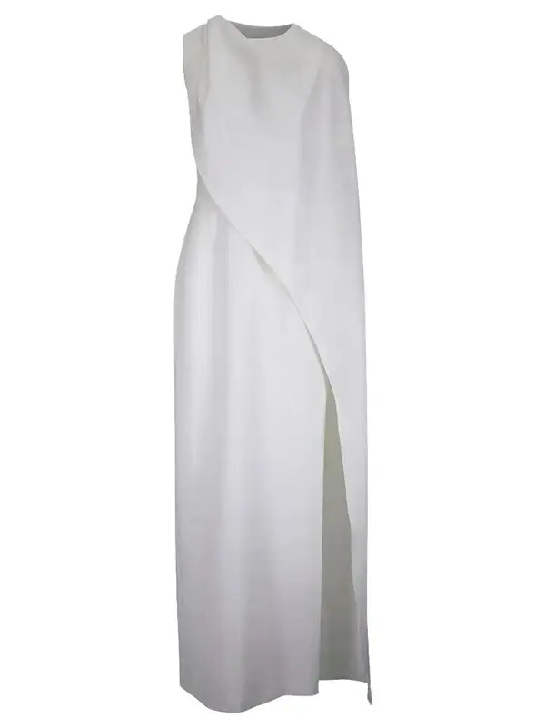 Carolina Herrera Draped Asymmetric Dress - White