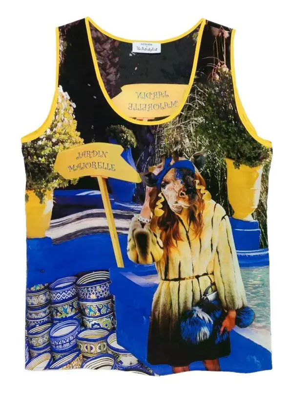 The Artistylist Jardin Majorelle Tank Top - Blue