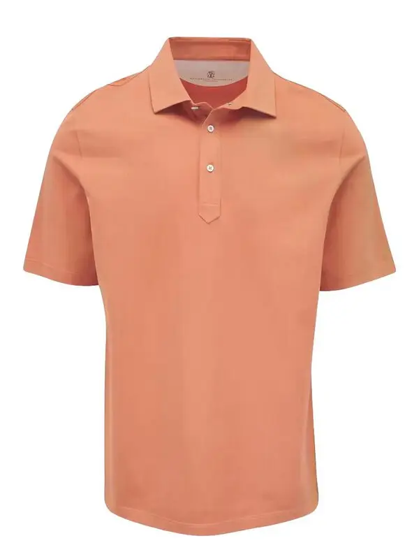 Brunello Cucinelli Cotton Polo Shirt - Orange