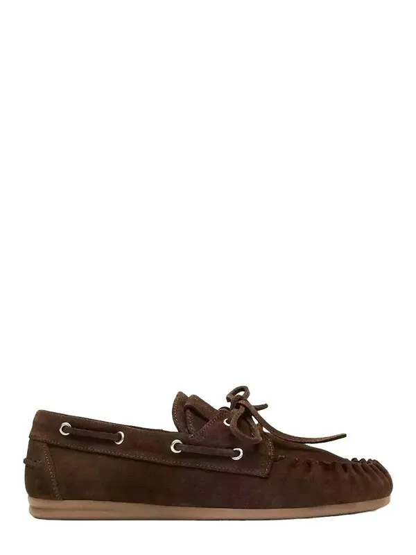 ALOHAS Rowan Laces Suede Loafers - Brown