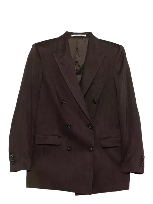Tagliatore Pinstripe Double-breasted Blazer - Brown