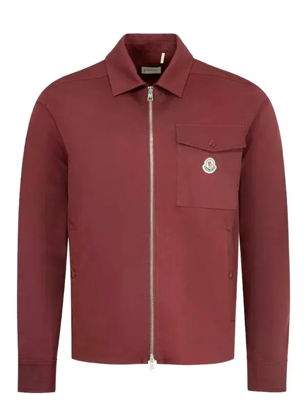 Moncler Pocket Zip Shirt Jacket - Red