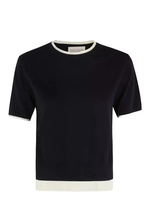 SEMICOUTURE Leya Round-neck T-shirt - Blue