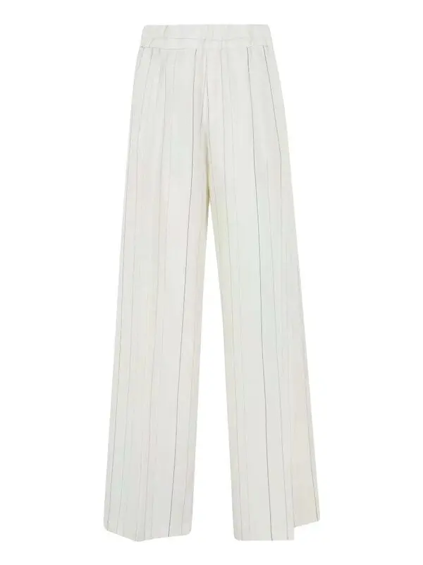 SEMICOUTURE Pinstripe Trousers - White