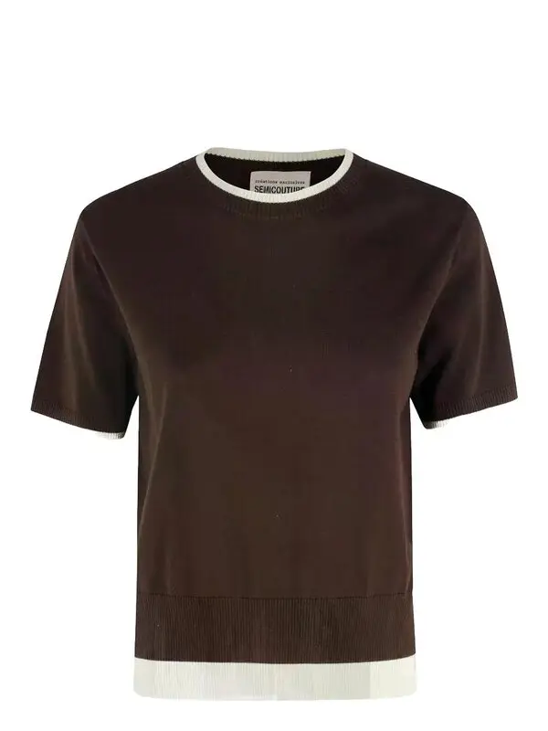 SEMICOUTURE Leya T-shirt - Brown