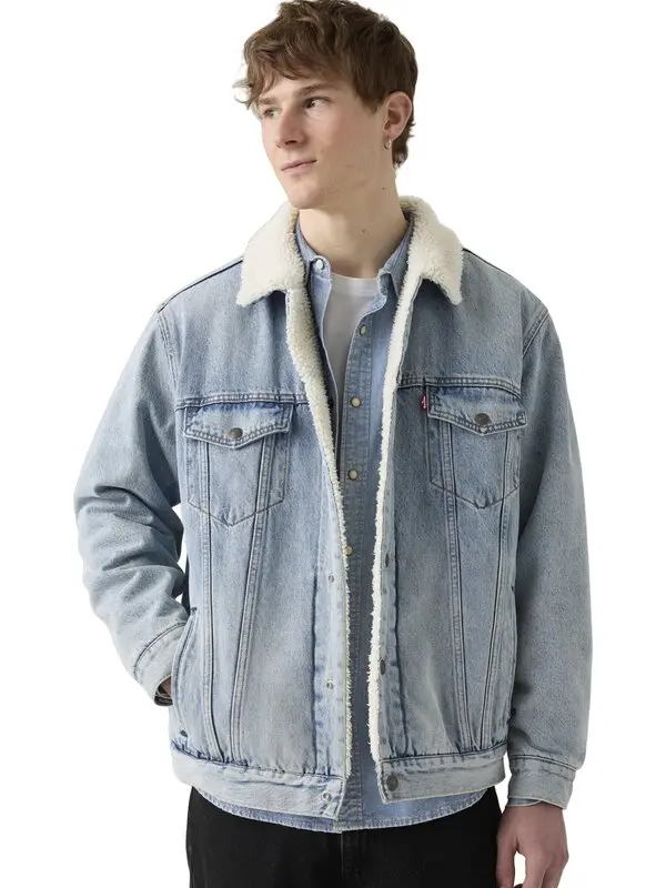 LEVI'S Relaxed Fit Sherpa Trucker Jacket - Kentucky Blue