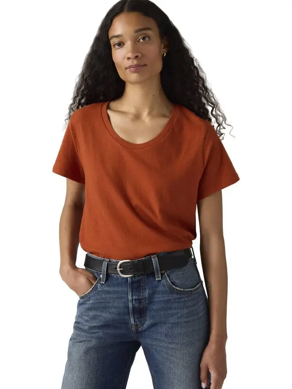 LEVI'S Bridget Cotton Linen Short-sleeve T-shirt - Picante