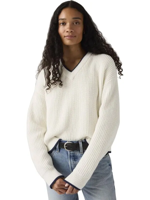 LEVI'S Reese V-neck Sweater - Tofu