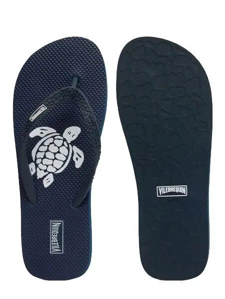 Vilebrequin Turtle Print Flip-flops - Blue