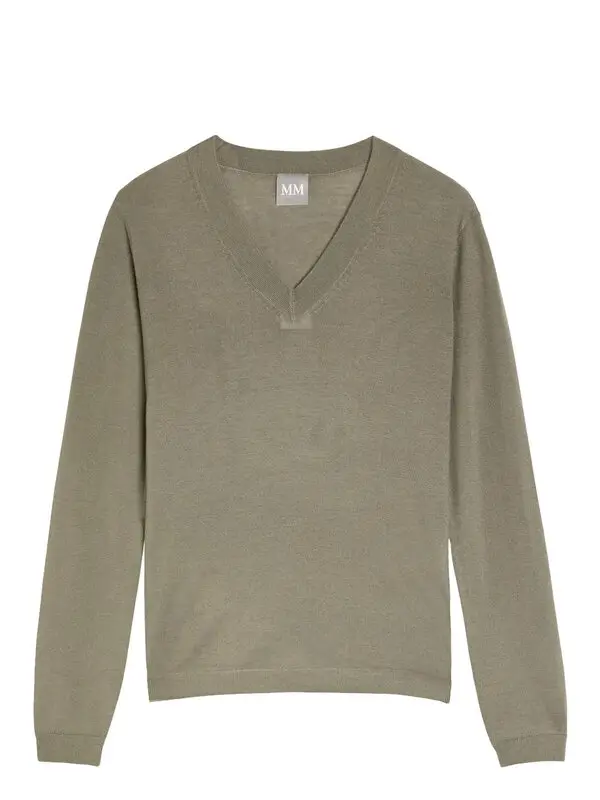 Max Mara Dolmen Wool And Cashmere-blend Jumper - Khaki