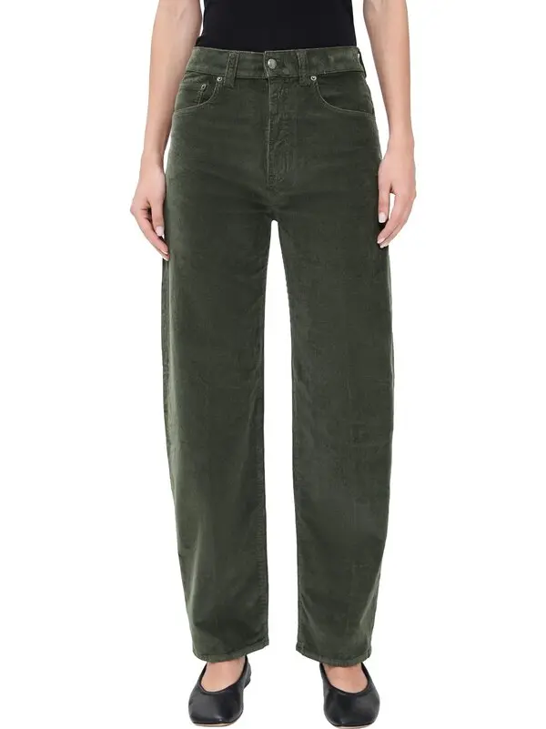 Madewell Teamkit Cord Balloon Pants - Graphite Green