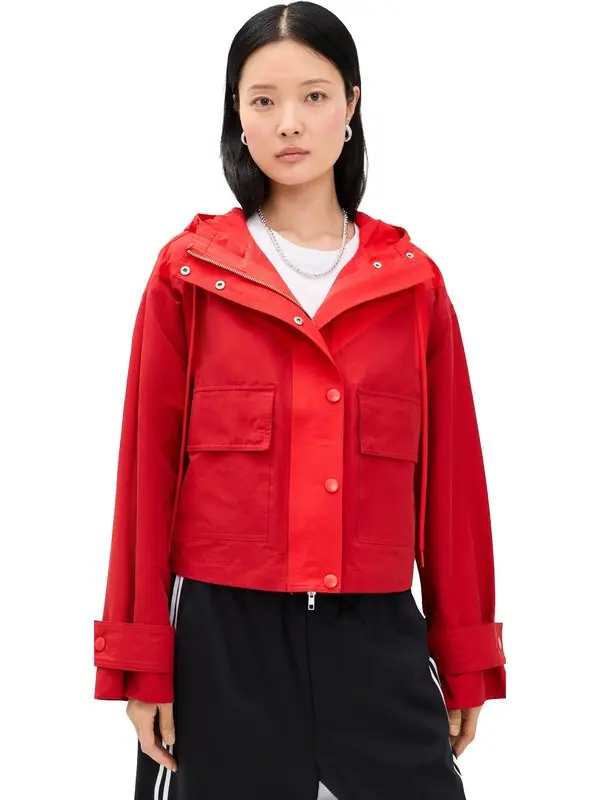 Staud Alta Hooded Jacket - Cardinal