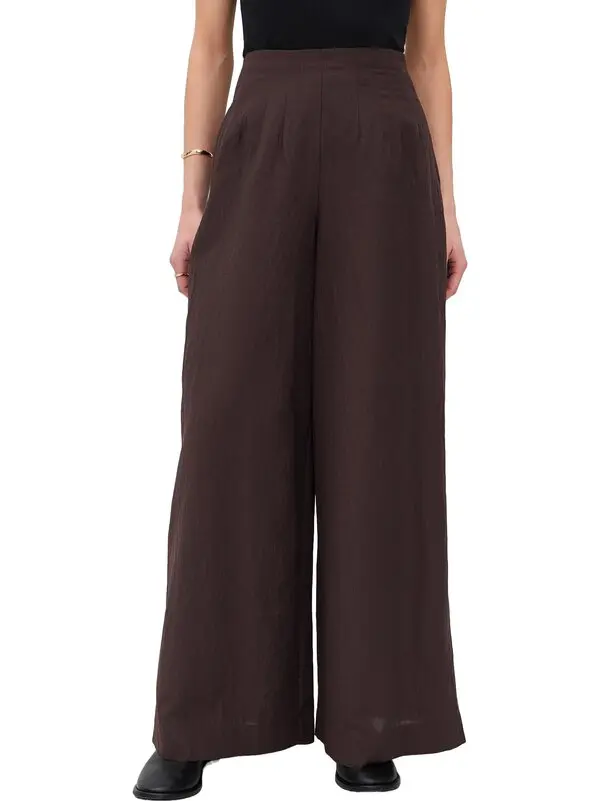 Staud Magpie Wide-leg Pants - Earth