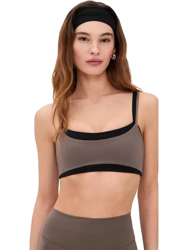 FORM Layered Bra - Walnut/black