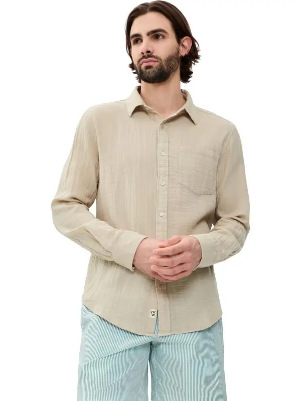 FAIR HARBOR Oceanfront Shirt - Shell