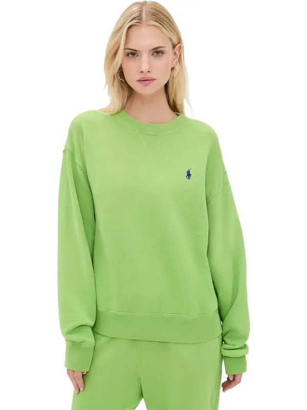 Polo Ralph Lauren Island Fleece Knit Crewneck Sweater - Parakeet Green