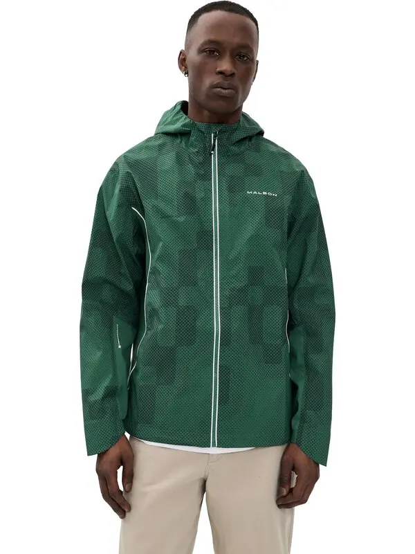 MALBON Performance Full Zip Rain Jacket - Eden