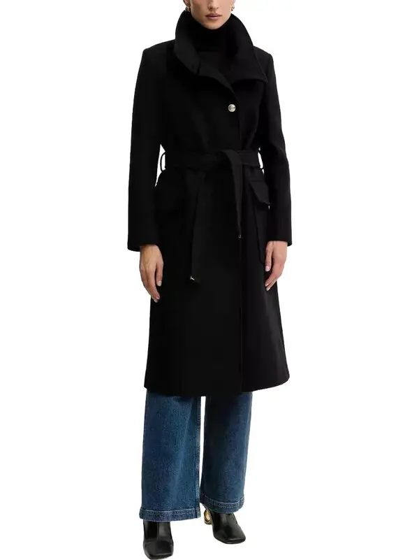 MORGAN Belted Coat - Black