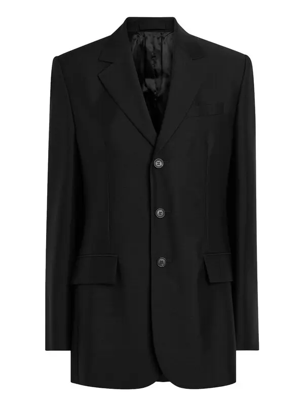 Wardrobe.NYC Mohair-blend Blazer - Black