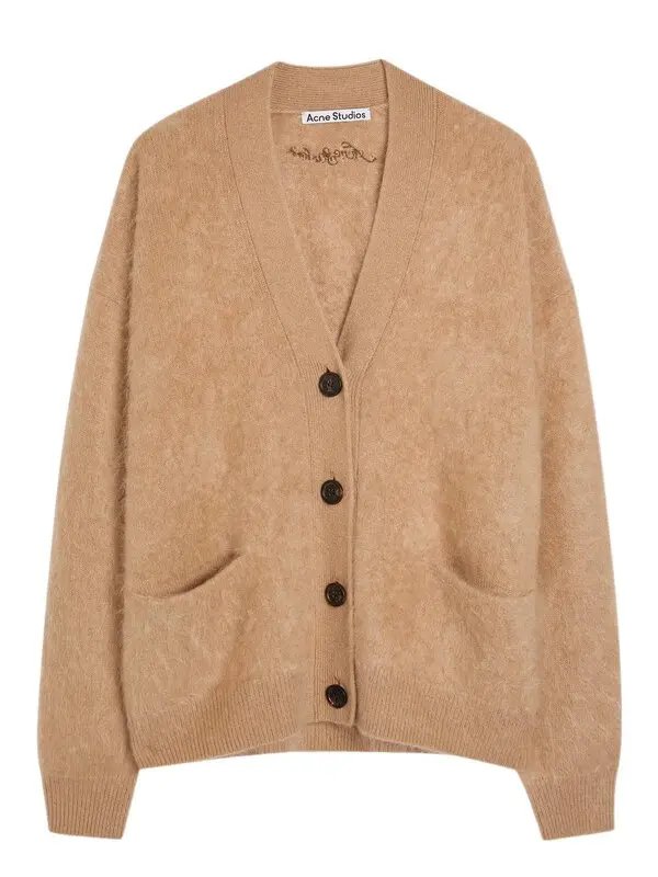 Acne Studios Brushed Cashmere Cardigan - Light Brown
