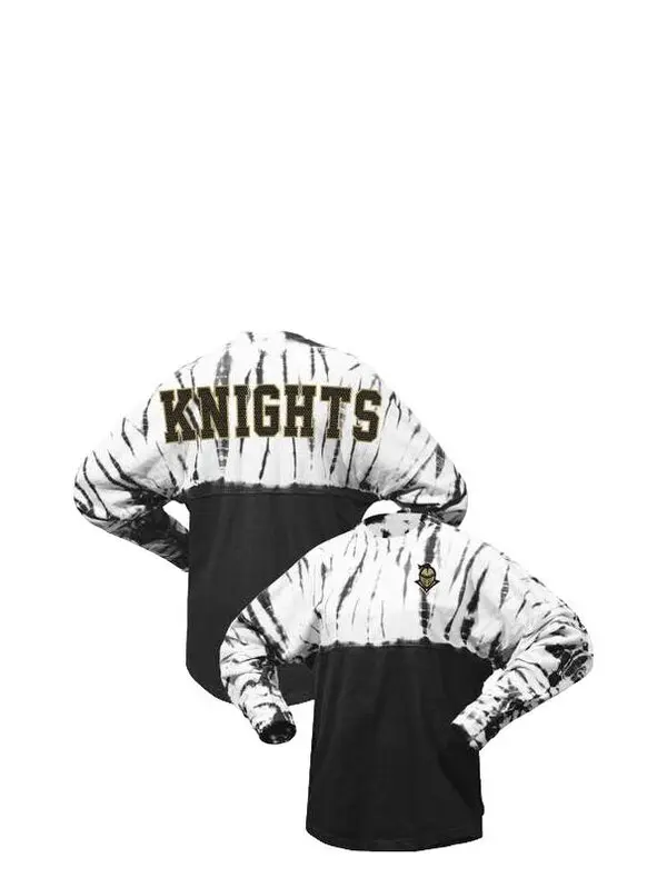 SPIRIT JERSEY Ucf Knights Tie-dye Long Sleeve Jersey T-shirt - Black
