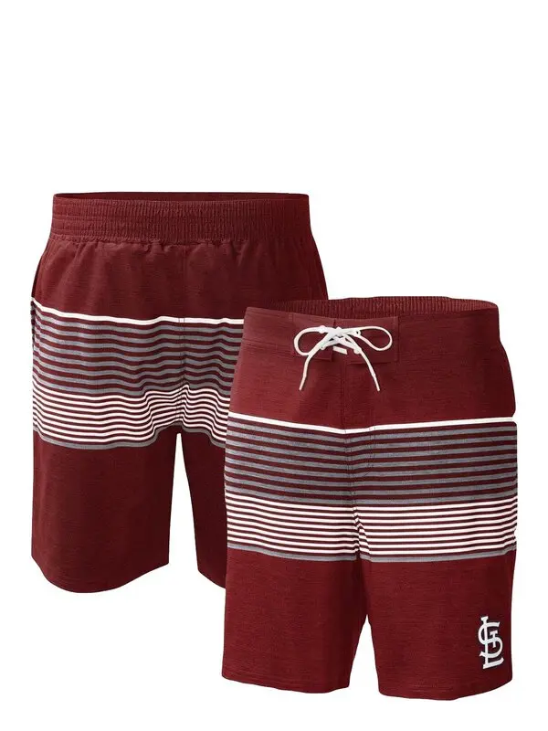G-III SPORTS BY CARL BANKS Coastline Volley Swim Shorts - Maroon