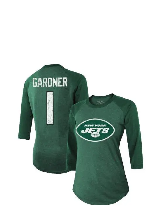MAJESTIC THREADS New York Jets Ahmad Sauce Gardner 3/4-sleeve T-shirt - Green