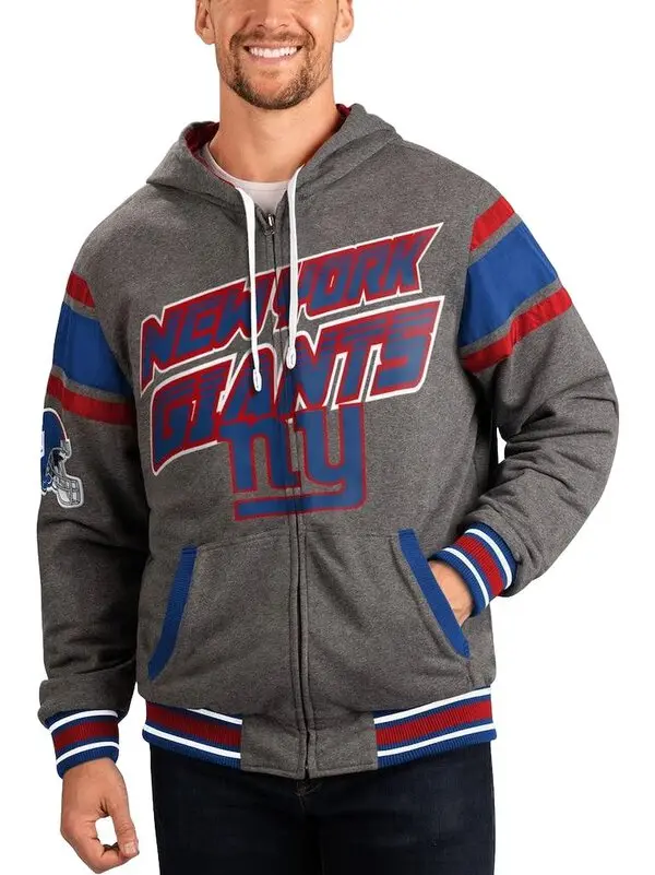 G-III SPORTS BY CARL BANKS New York Giants Reversible Full-zip Hoodie - Royal
