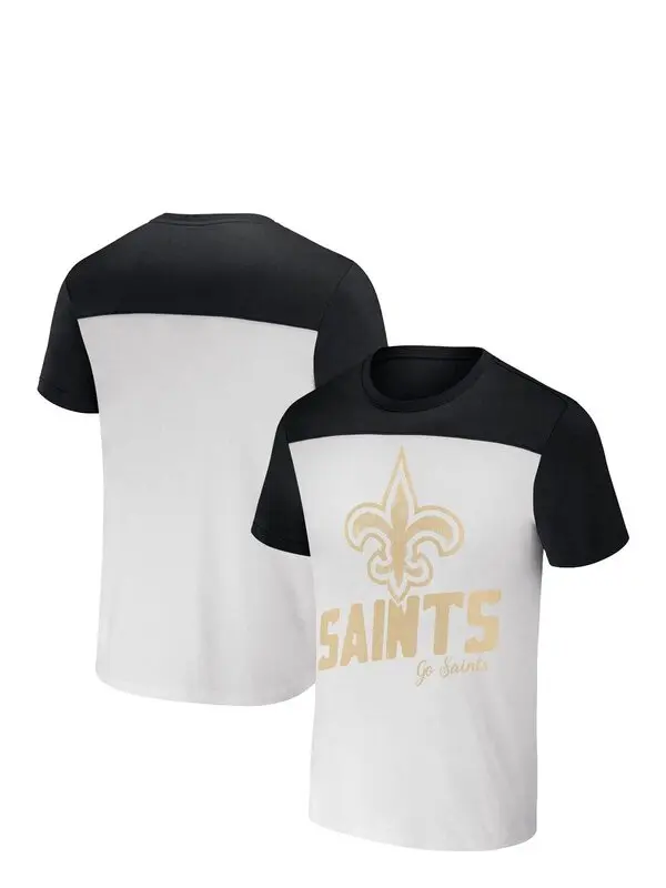NFL X DARIUS RUCKER Collection Fanatics /black New Orleans Saints Colorblocked T-shirt - White