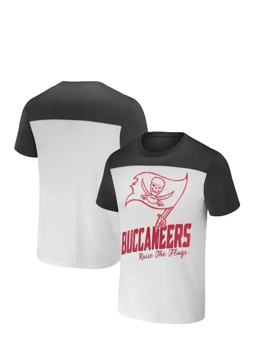 NFL X DARIUS RUCKER Collection Fanatics /pewter Tampa Bay Buccaneers Colorblocked T-shirt - White