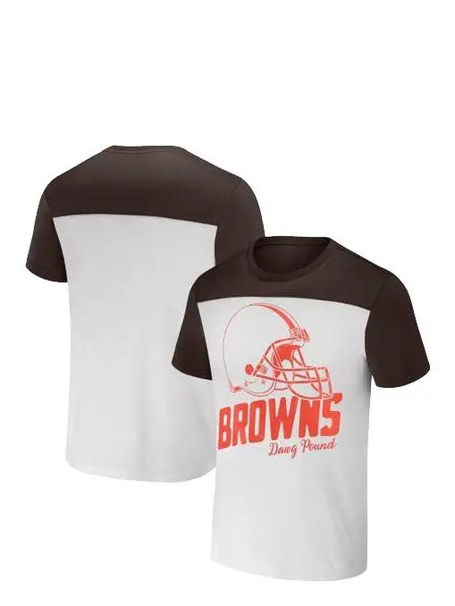 NFL X DARIUS RUCKER Collection Fanatics /brown Cleveland Browns Colorblocked T-shirt - White