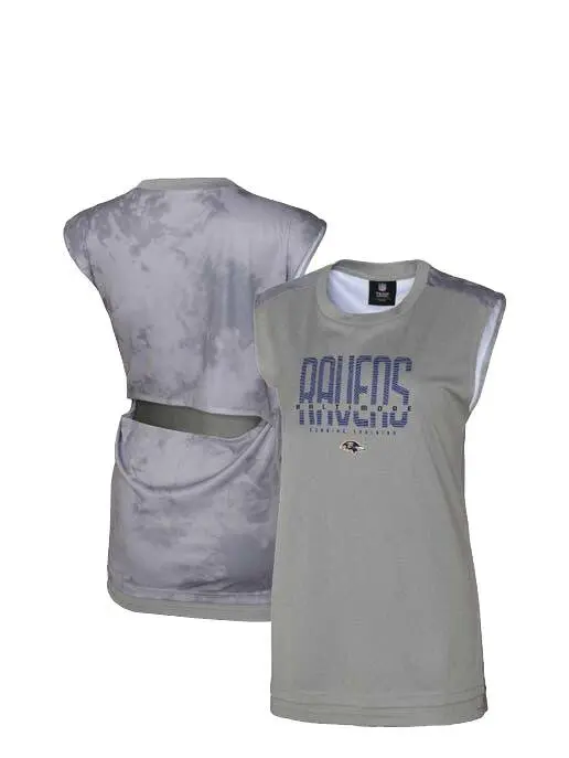 OUTERSTUFF Baltimore Ravens Tie-dye Tank Top - Gray