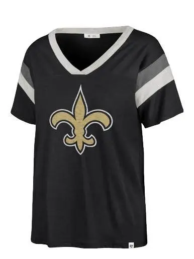 '47 New Orleans Saints Phoenix V-neck T-shirt - Black