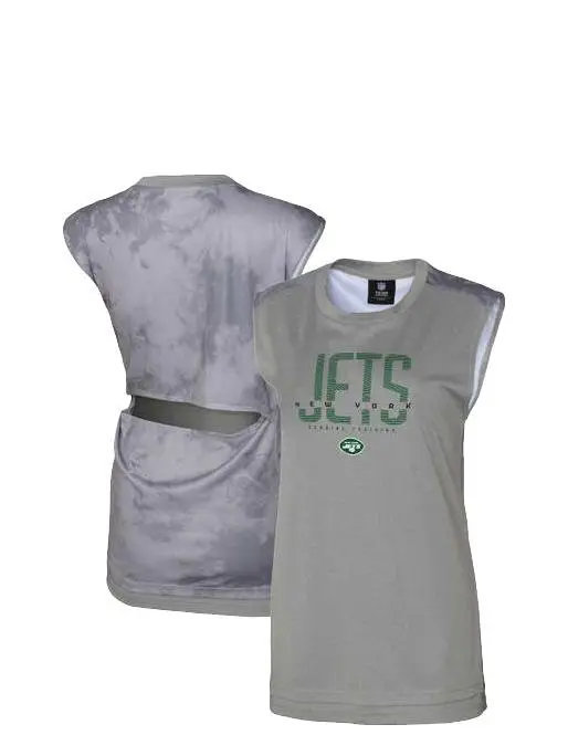 OUTERSTUFF New York Jets Sleeveless Tie-dye Tank Top - Gray